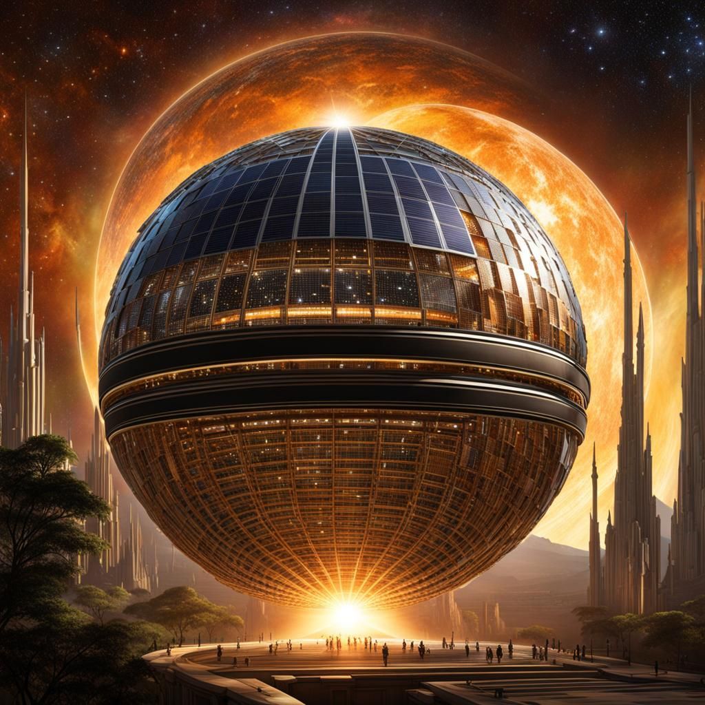 Dyson Sphere - AI Generated Artwork - NightCafe Creator