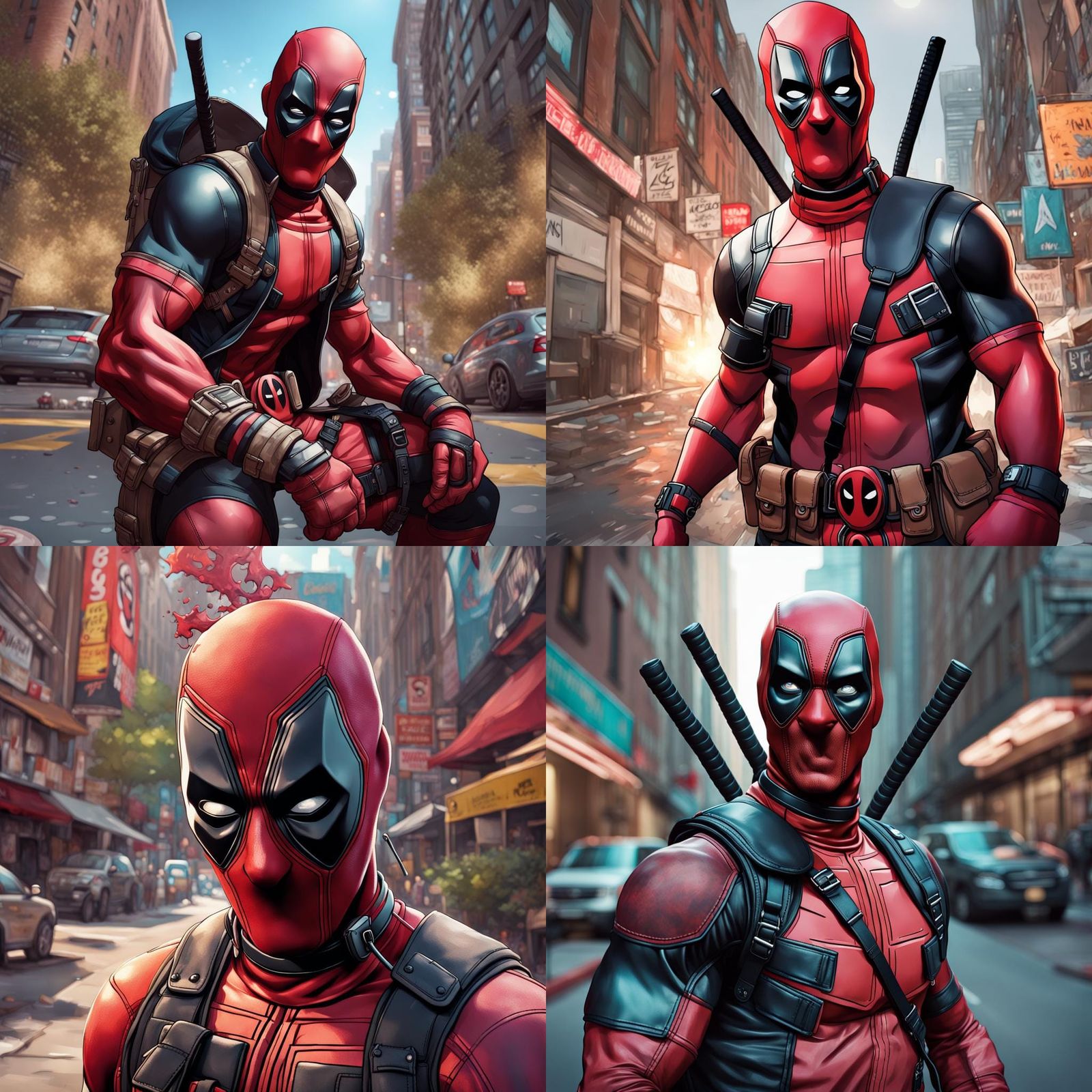 Some art of Deadpool on the streets. - AI Generated Artwork - NightCafe ...