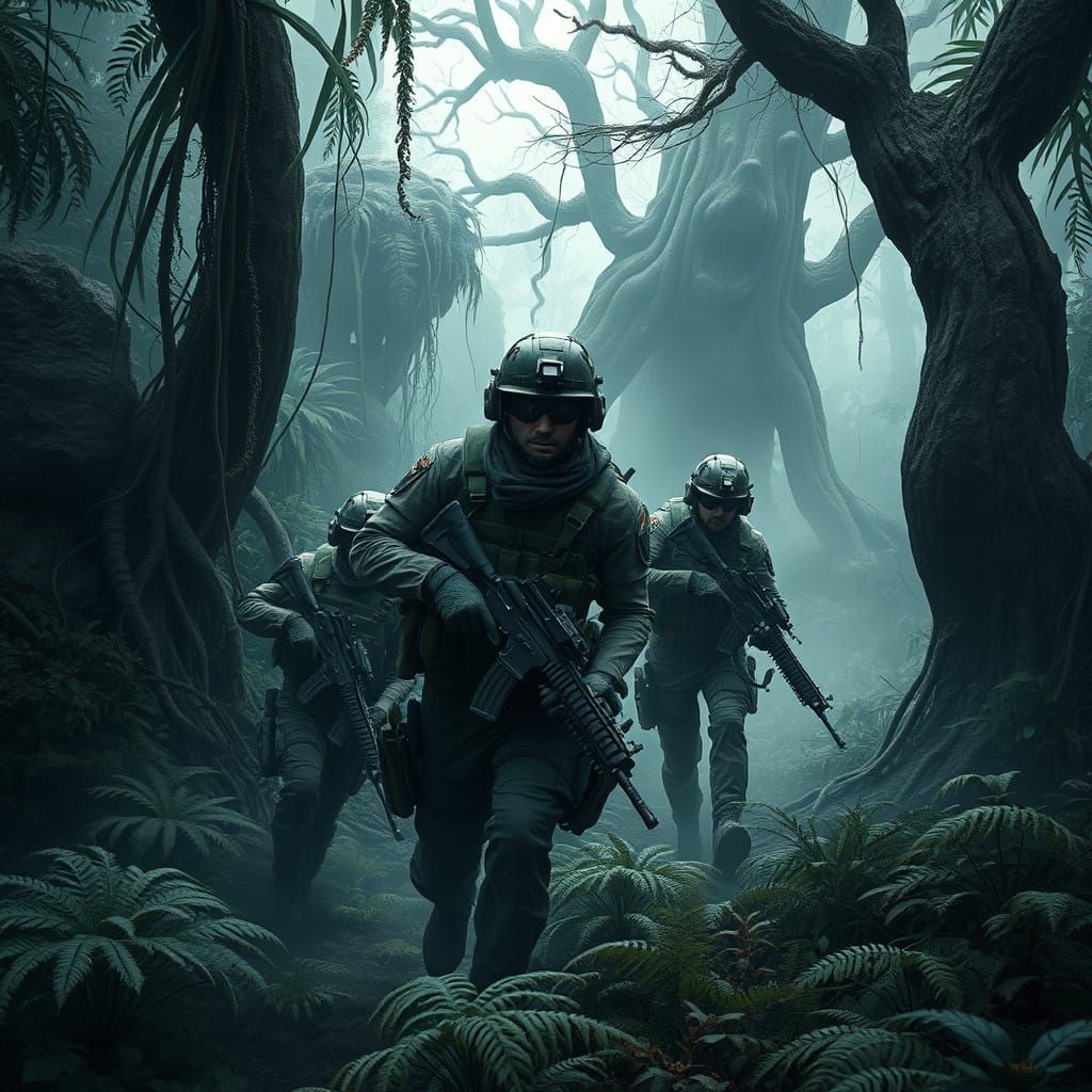 Reconnaissance team - Elite Commandos Navigate Dense Jungle ...