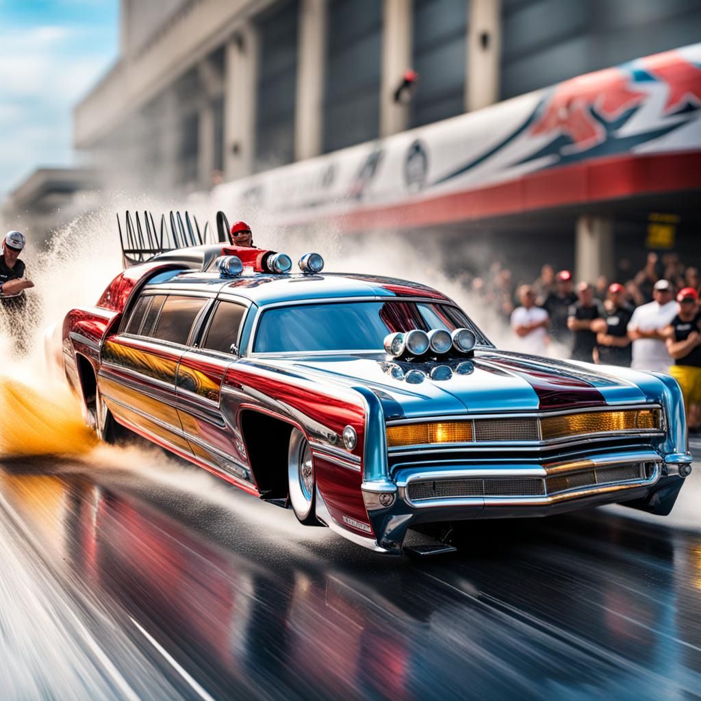 Drag Racing Limo - AI Generated Artwork - NightCafe Creator