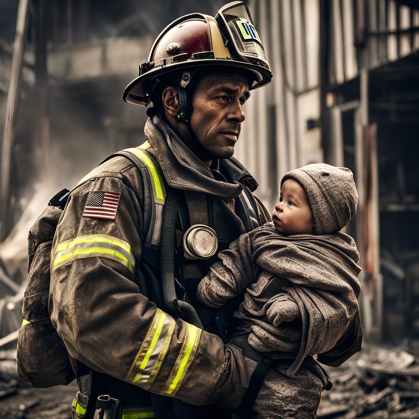 Firefighter - AI Generated Artwork - NightCafe Creator