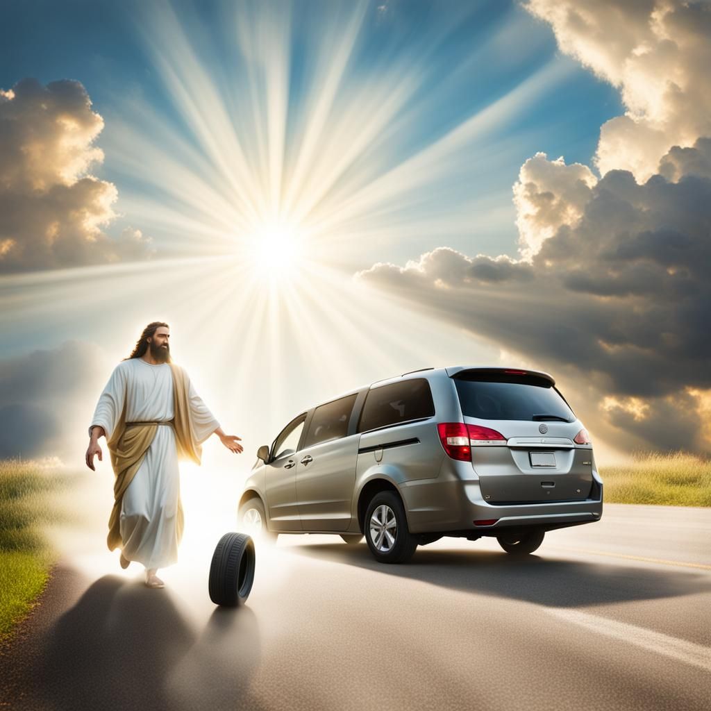 Jesus takes the Wheel - AI Generated Artwork - NightCafe Creator