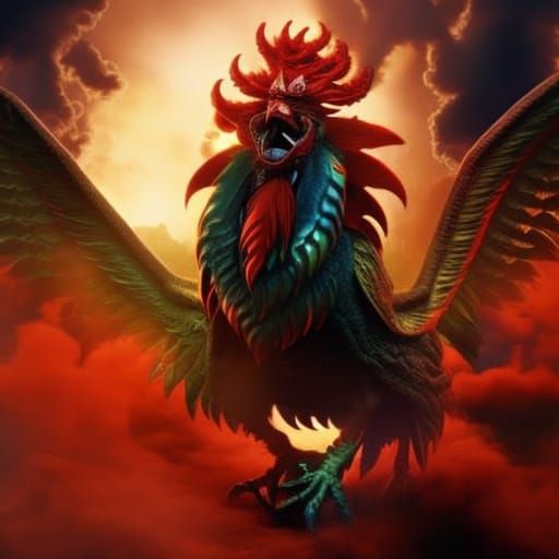 Dragon Rooster - AI Generated Artwork - NightCafe Creator