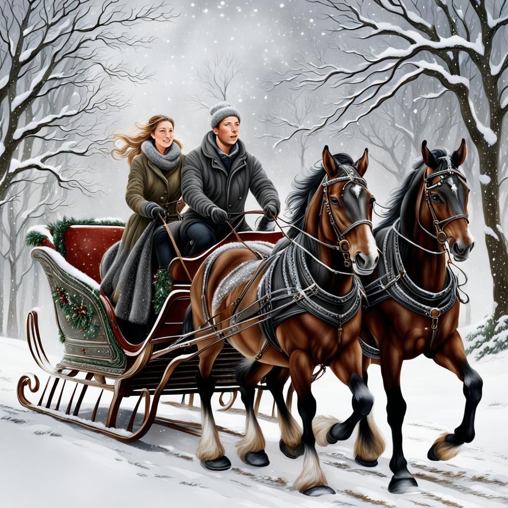 Sleigh Ride - AI Generated Artwork - NightCafe Creator