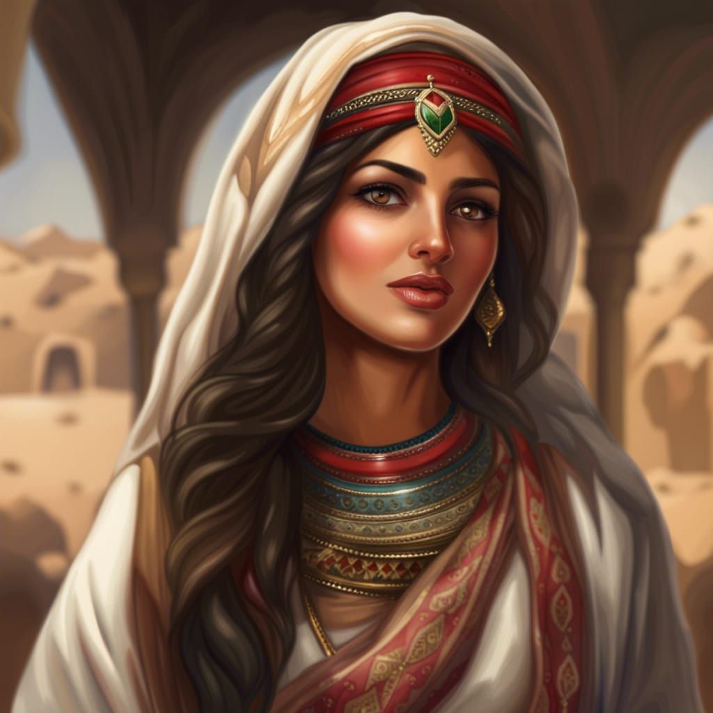 Beautiful Jordanian woman, realistic - AI Generated Artwork - NightCafe ...