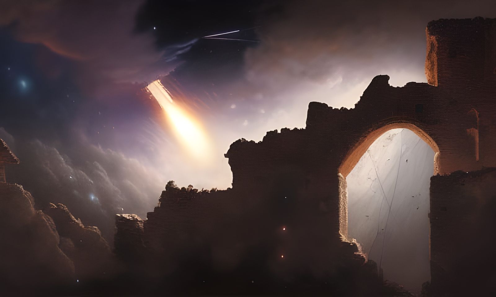 Ancient Ruins in Space II - AI Generated Artwork - NightCafe Creator