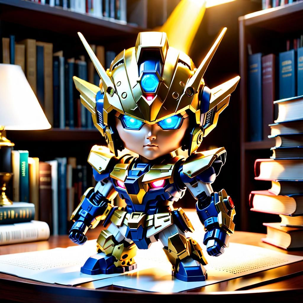 Bobblehead Gundam figure - AI Generated Artwork - NightCafe Creator