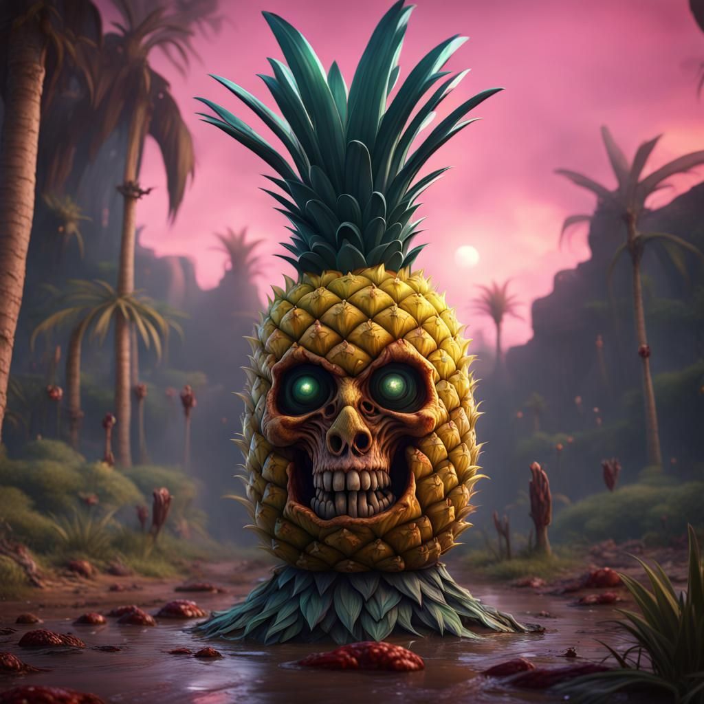 Pineapple Zombie - AI Generated Artwork - NightCafe Creator
