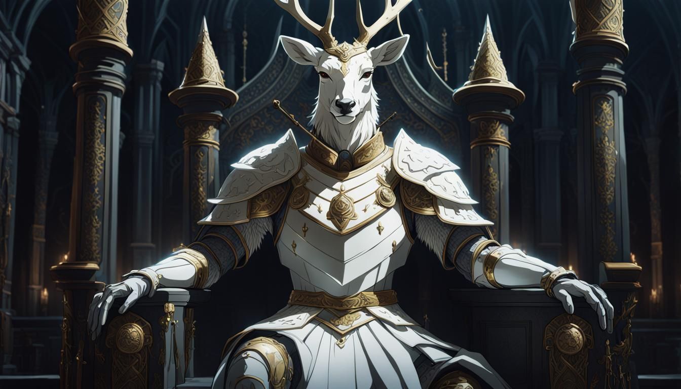 White Deer Lord - AI Generated Artwork - NightCafe Creator