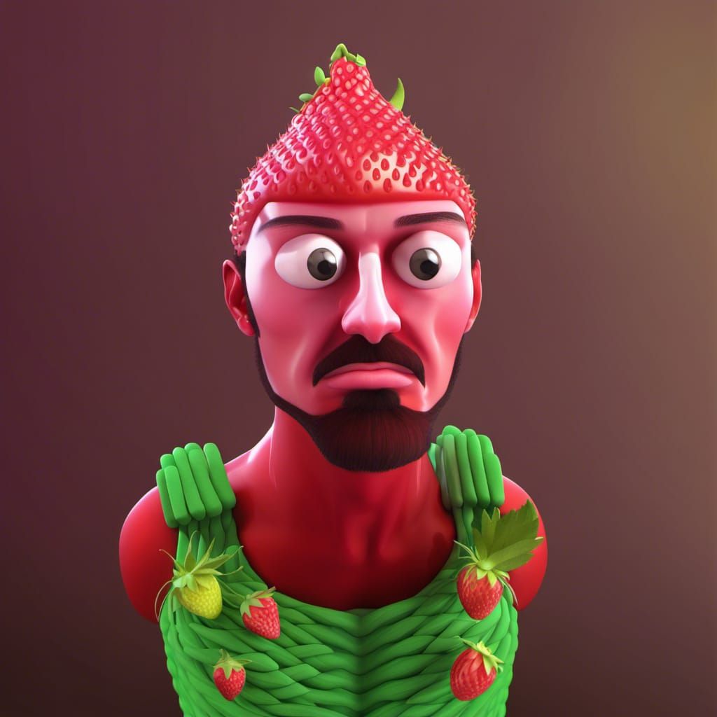 The magic strawberry man - AI Generated Artwork - NightCafe Creator