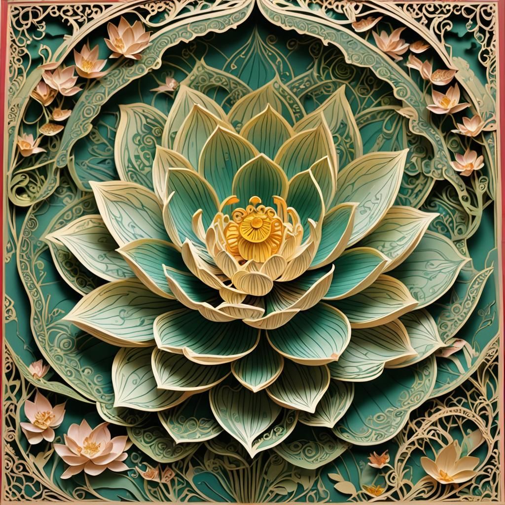 Lotus Pop-Up Book 2 - AI Generated Artwork - NightCafe Creator