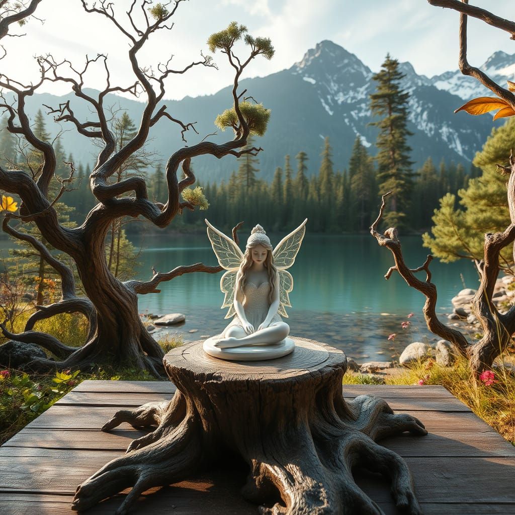 Surreal Portrait of a Goddess in a Tropical Wonder... - AI Art