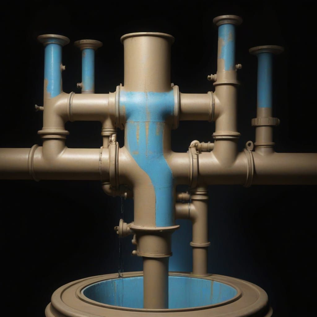 Surreal Plumbing Nightmare in Impossible Geometry - AI Art