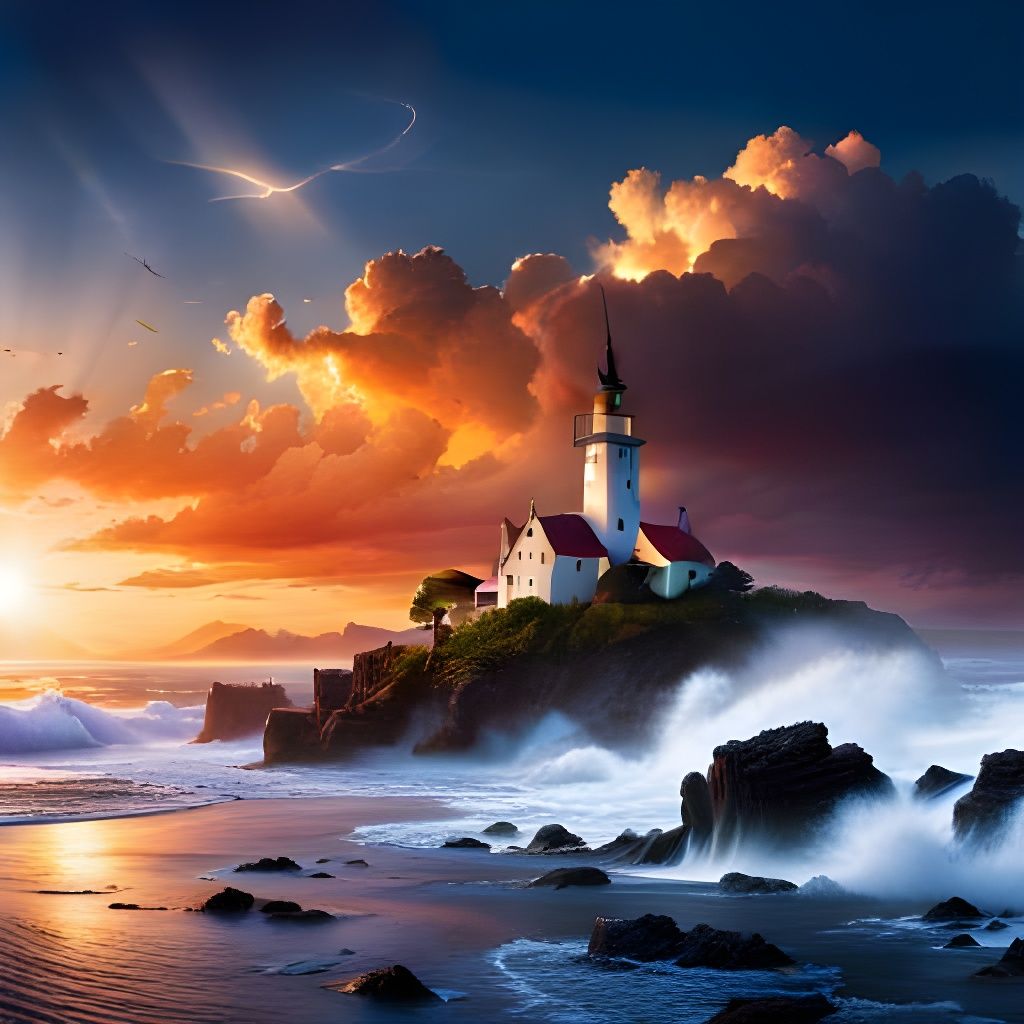 "And the Rain Began to Fall" by Carl Wayne Jent - AI Generated Artwork ...