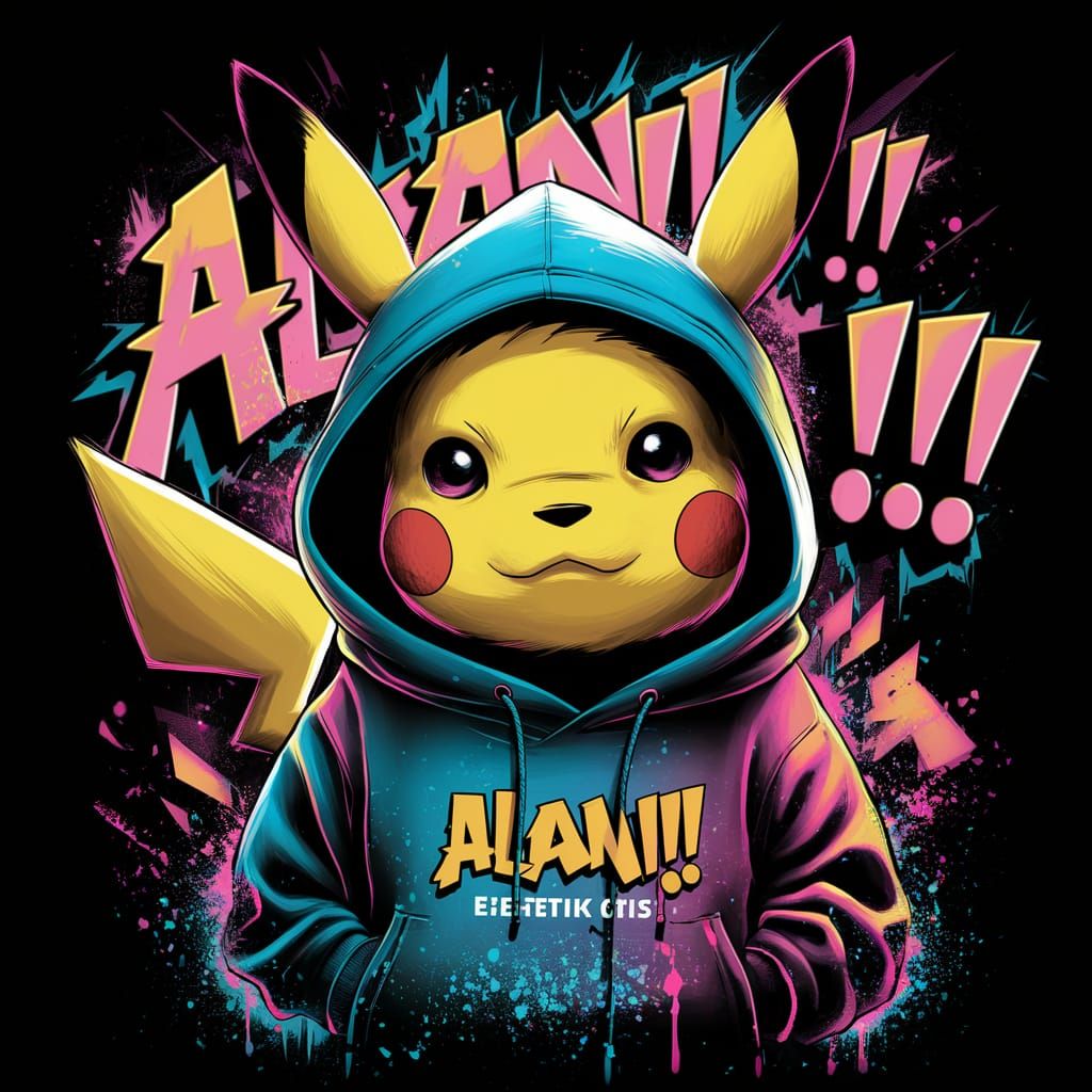 Pikachu Graff Art - AI Generated Artwork - NightCafe Creator