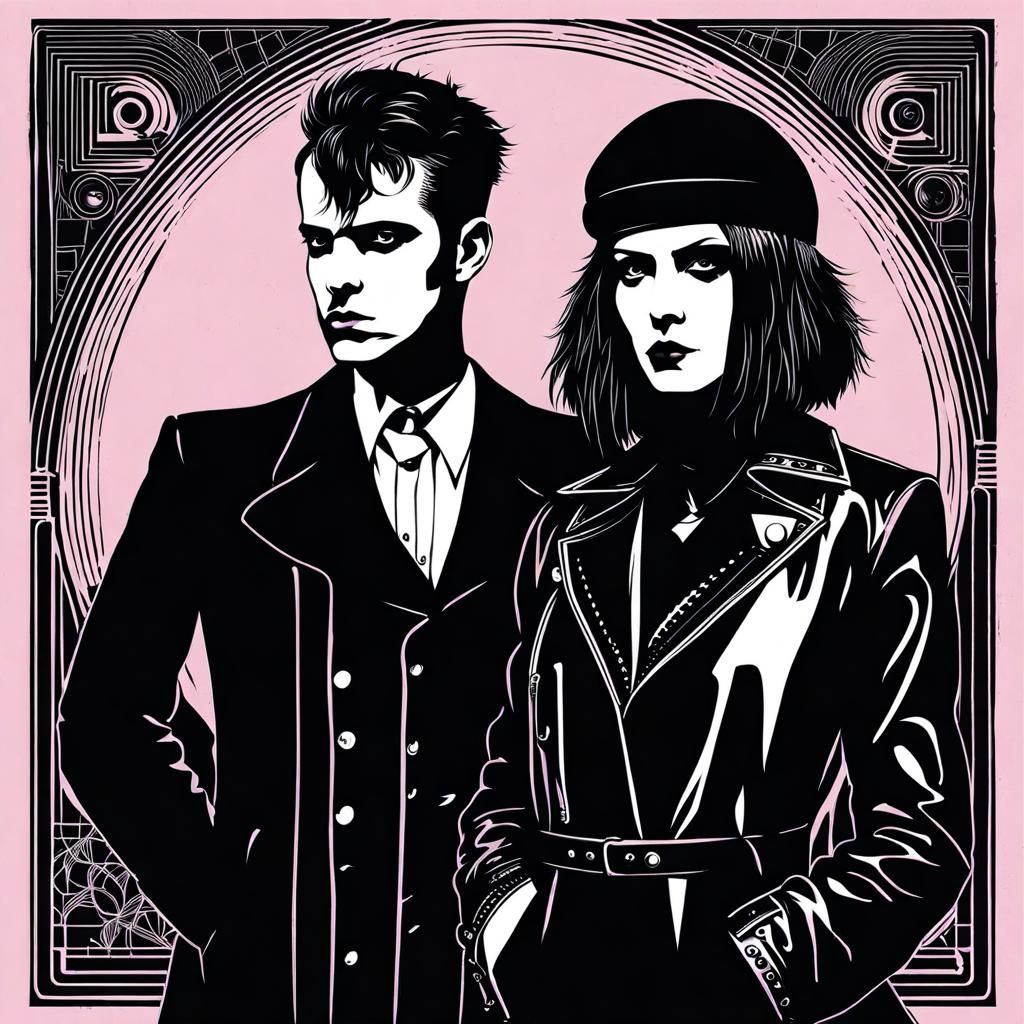 A post punk gothic duo between man & girl - AI Generated Artwork ...