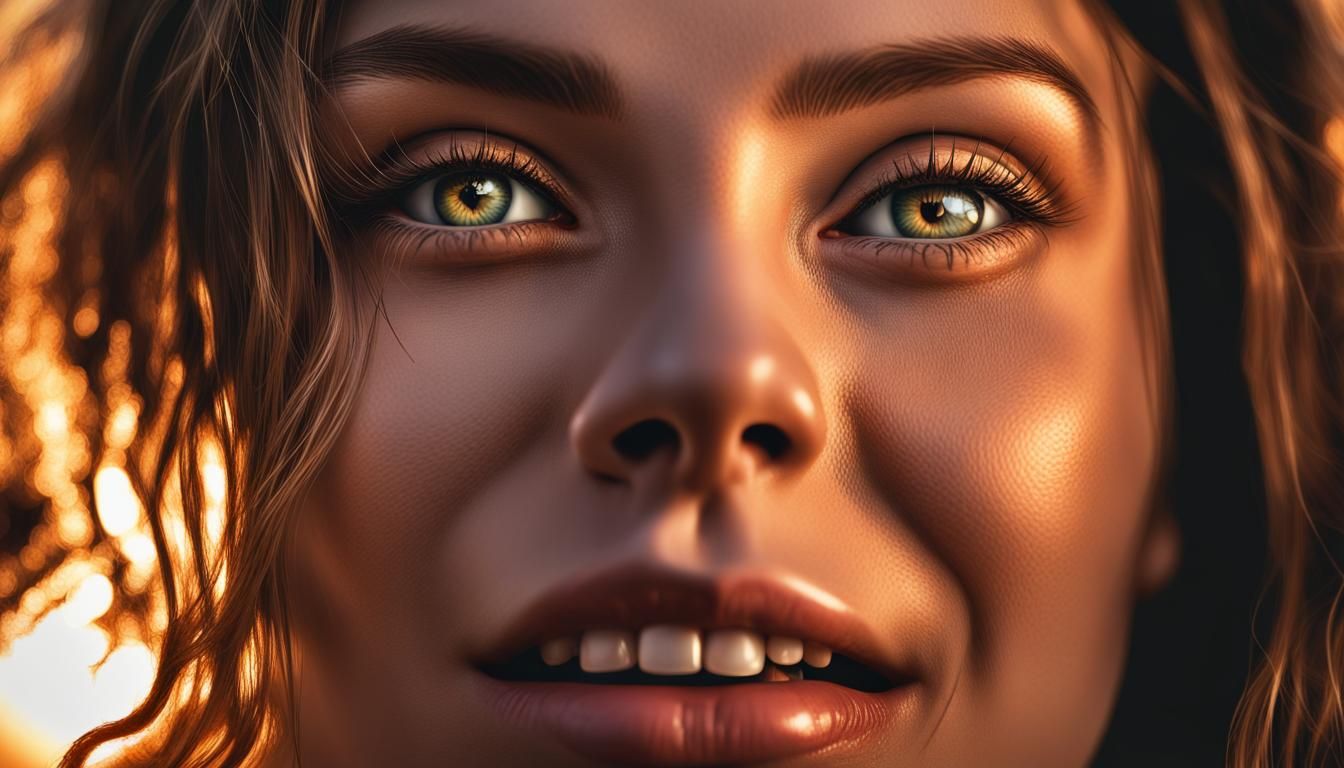 extasy. a young womans face in complete extasy as her body is being ...