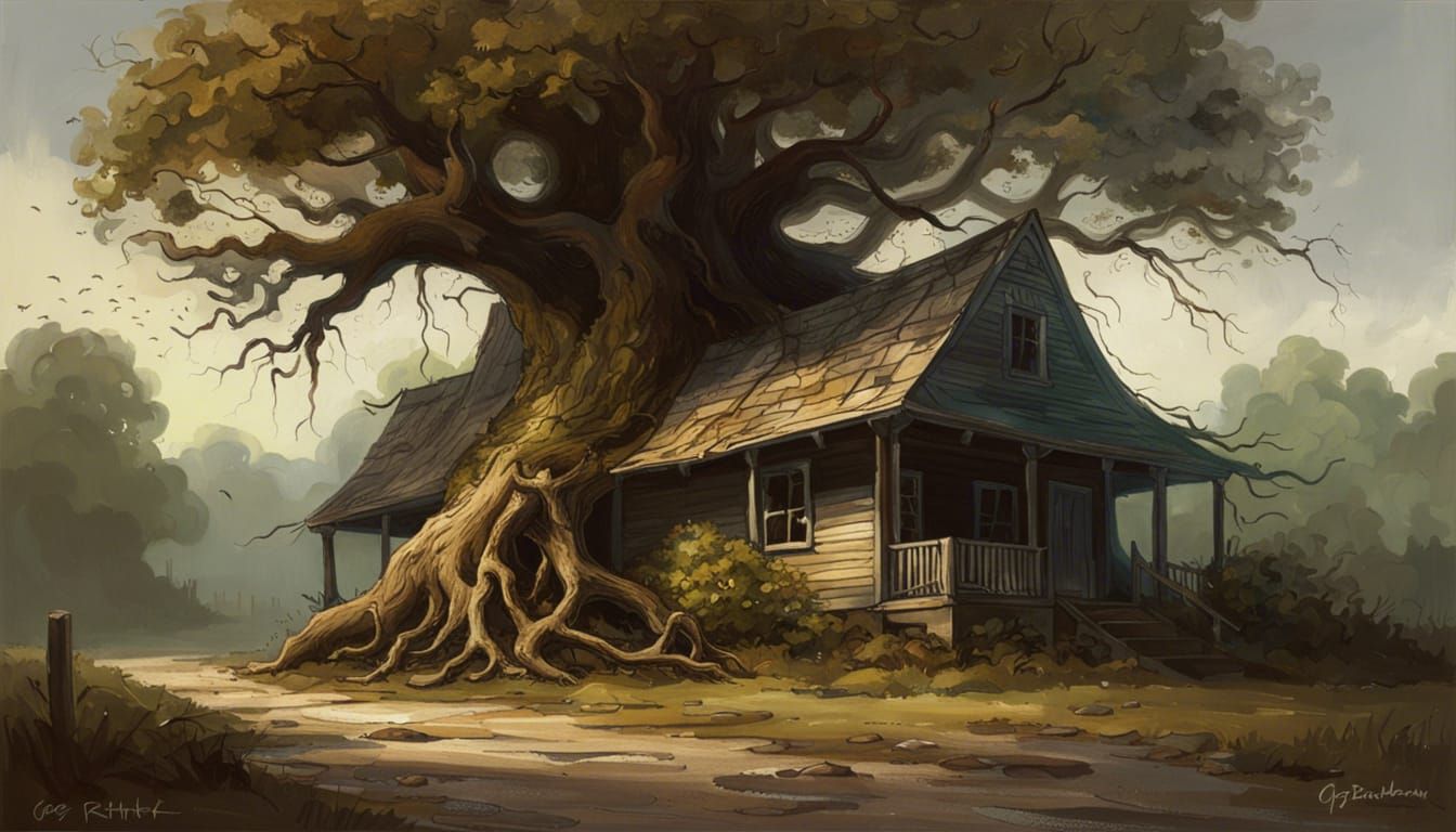 Overgrown Home 2 - AI Generated Artwork - NightCafe Creator