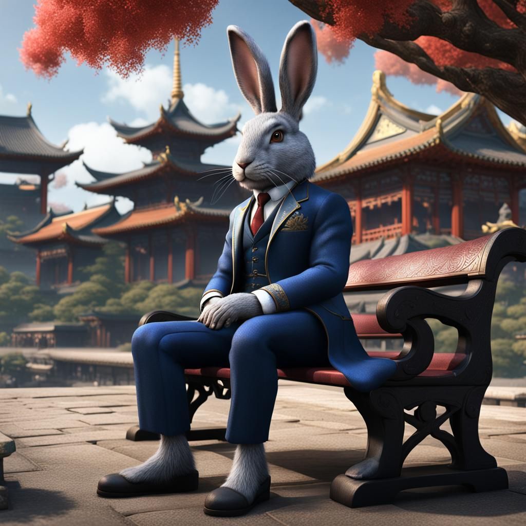 One sophisticated bunny - AI Generated Artwork - NightCafe Creator