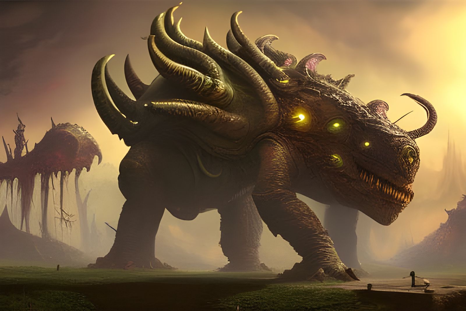 Bio-Mechanical Cthulhu Beast (I) - AI Generated Artwork - NightCafe Creator