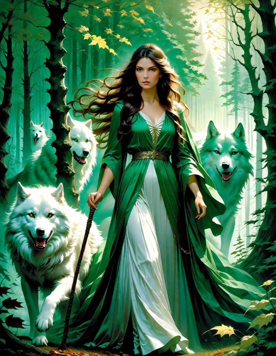 A Walk With The Wolves - AI Generated Artwork - NightCafe Creator