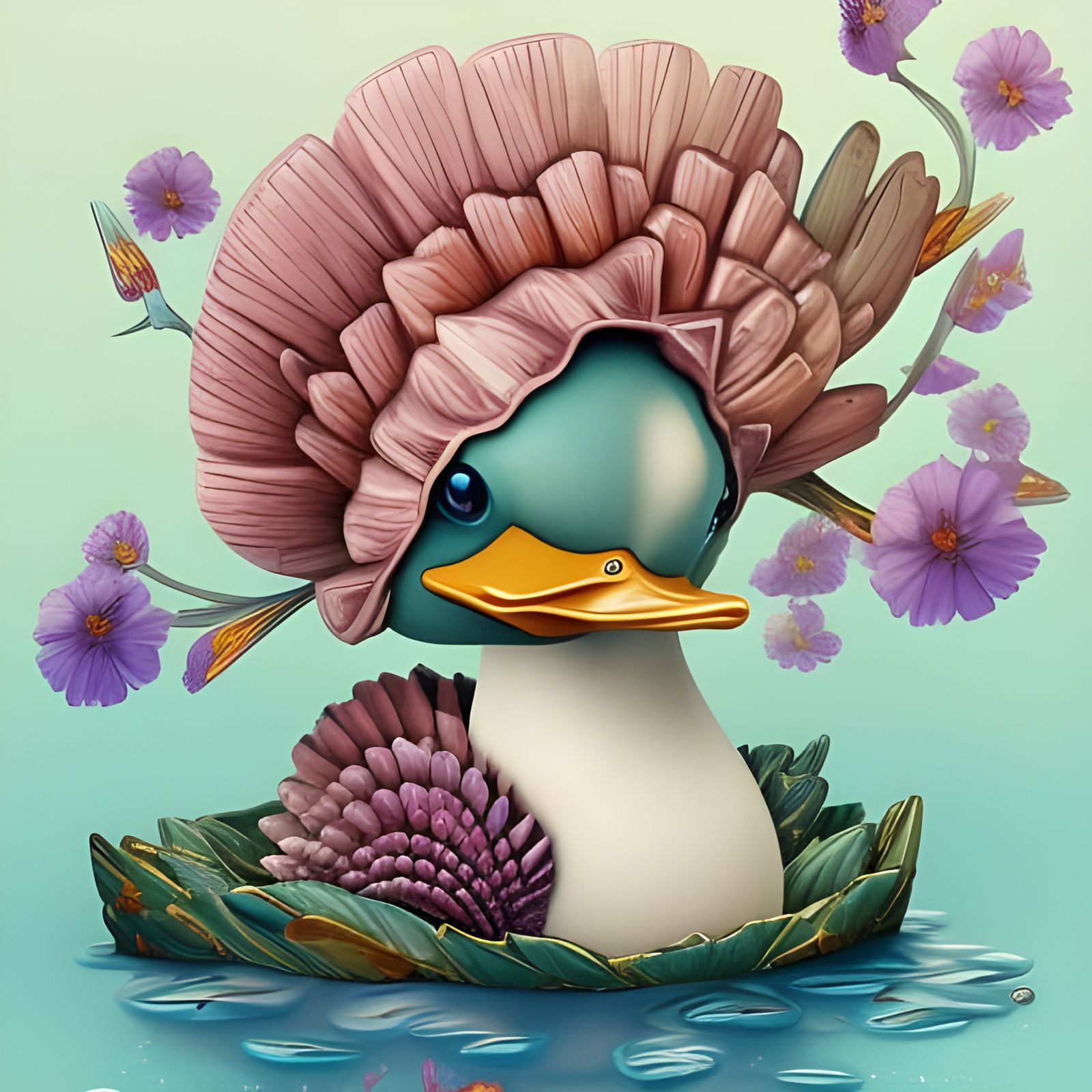 Whimsical duck 2 - AI Generated Artwork - NightCafe Creator