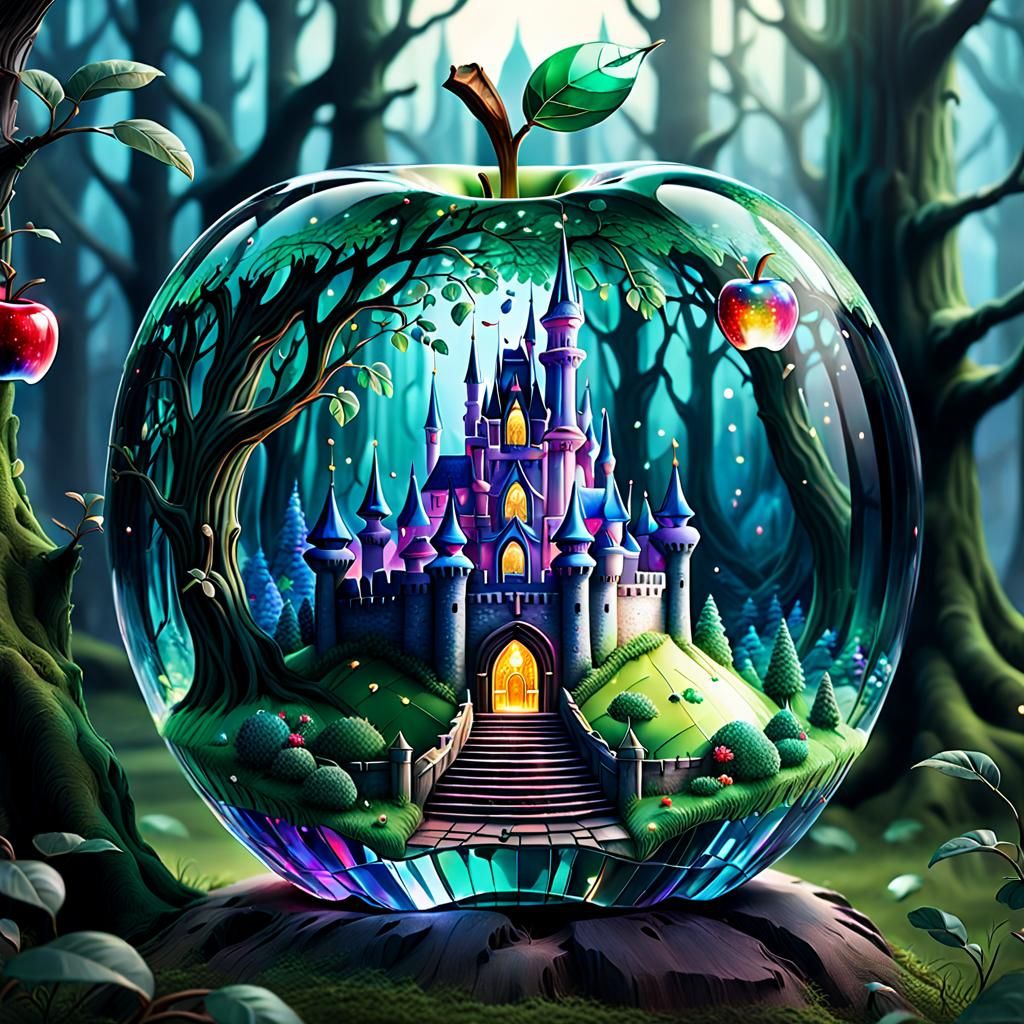 The castle inside the crystal apple. - AI Generated Artwork - NightCafe ...