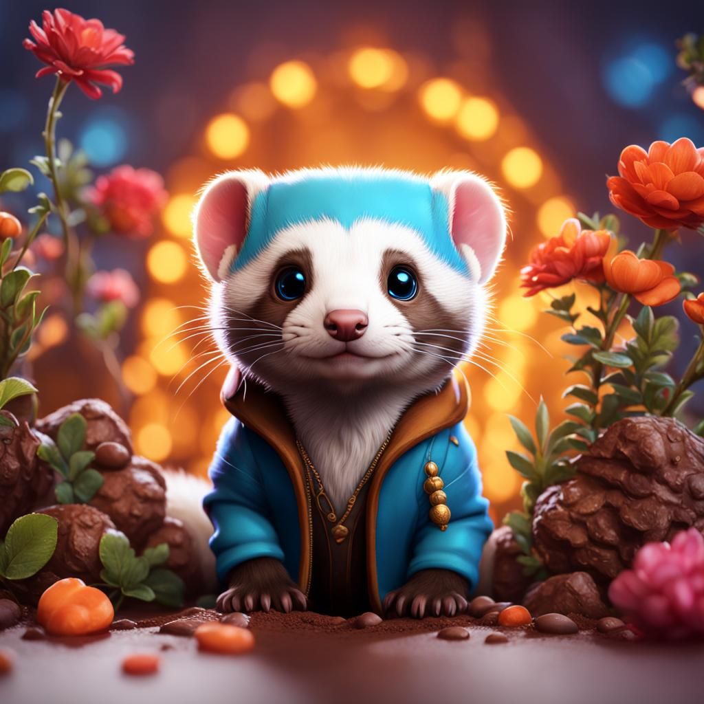 Make the cutest ferret ever - AI Generated Artwork - NightCafe Creator