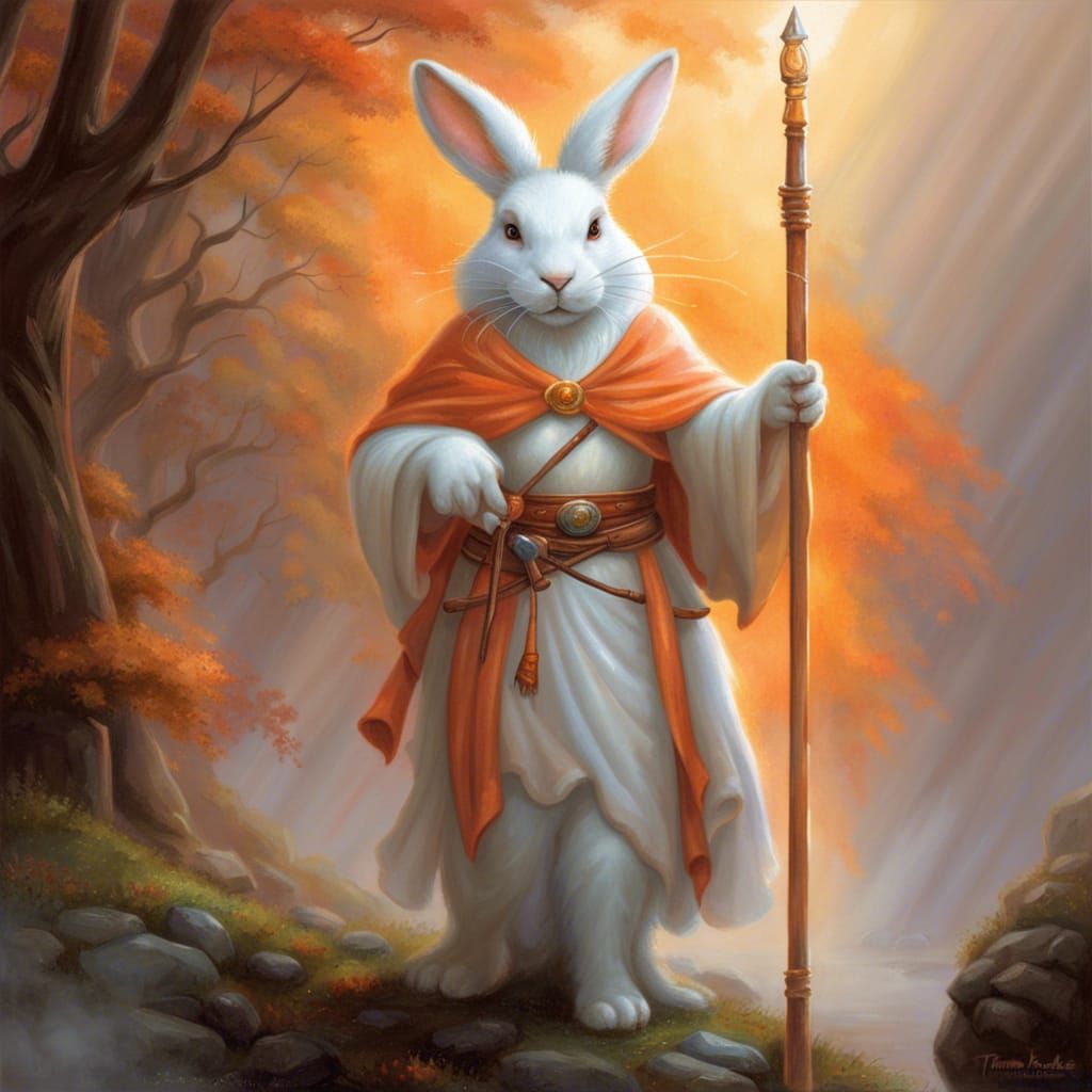 White rabbitfolk adventurer - AI Generated Artwork - NightCafe Creator