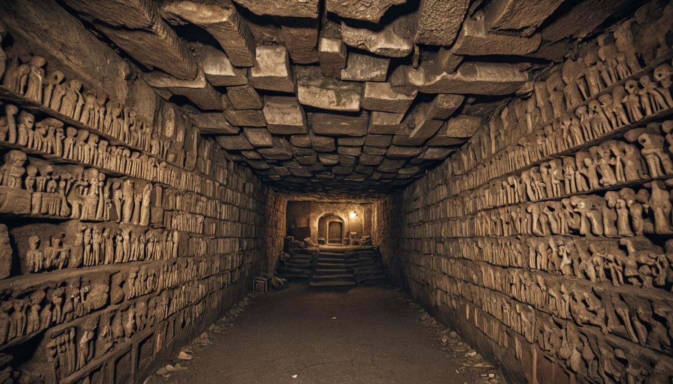 the catacombs of rome - AI Generated Artwork - NightCafe Creator