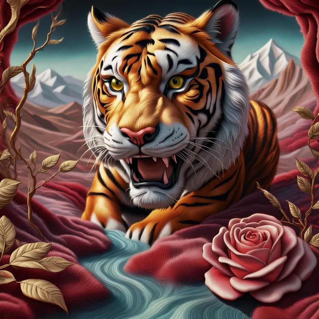 The Velvet Tiger. - AI Generated Artwork - NightCafe Creator