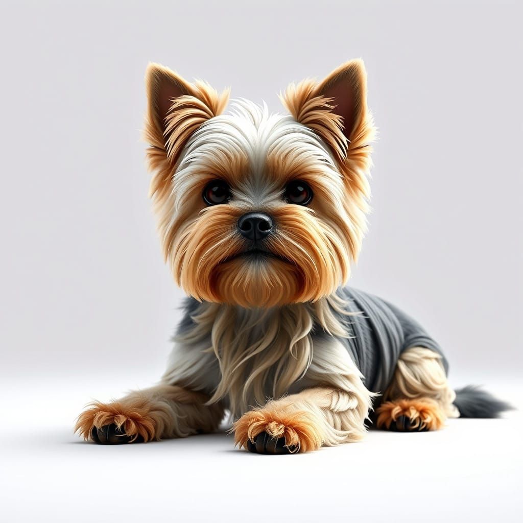 Stunning Yorkshire Terrier in Chic Modern Style - AI Art