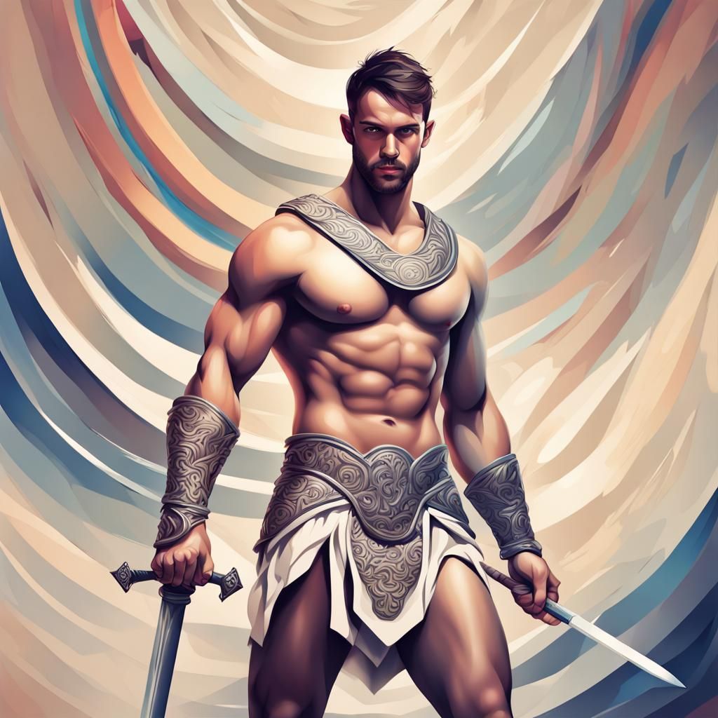 Gladiator 231203 Abstract Curves - AI Generated Artwork - NightCafe Creator