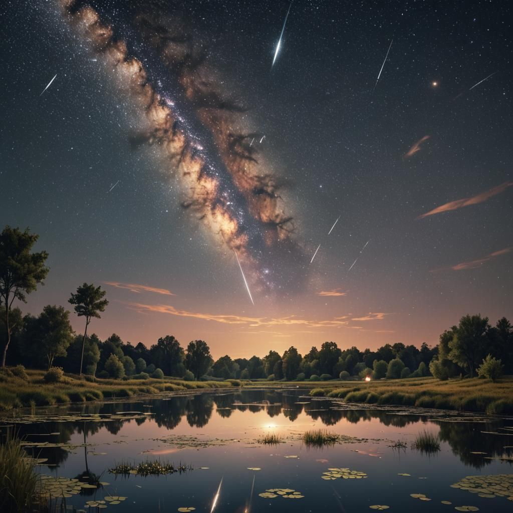 Shooting stars (animated) - AI Generated Artwork - NightCafe Creator