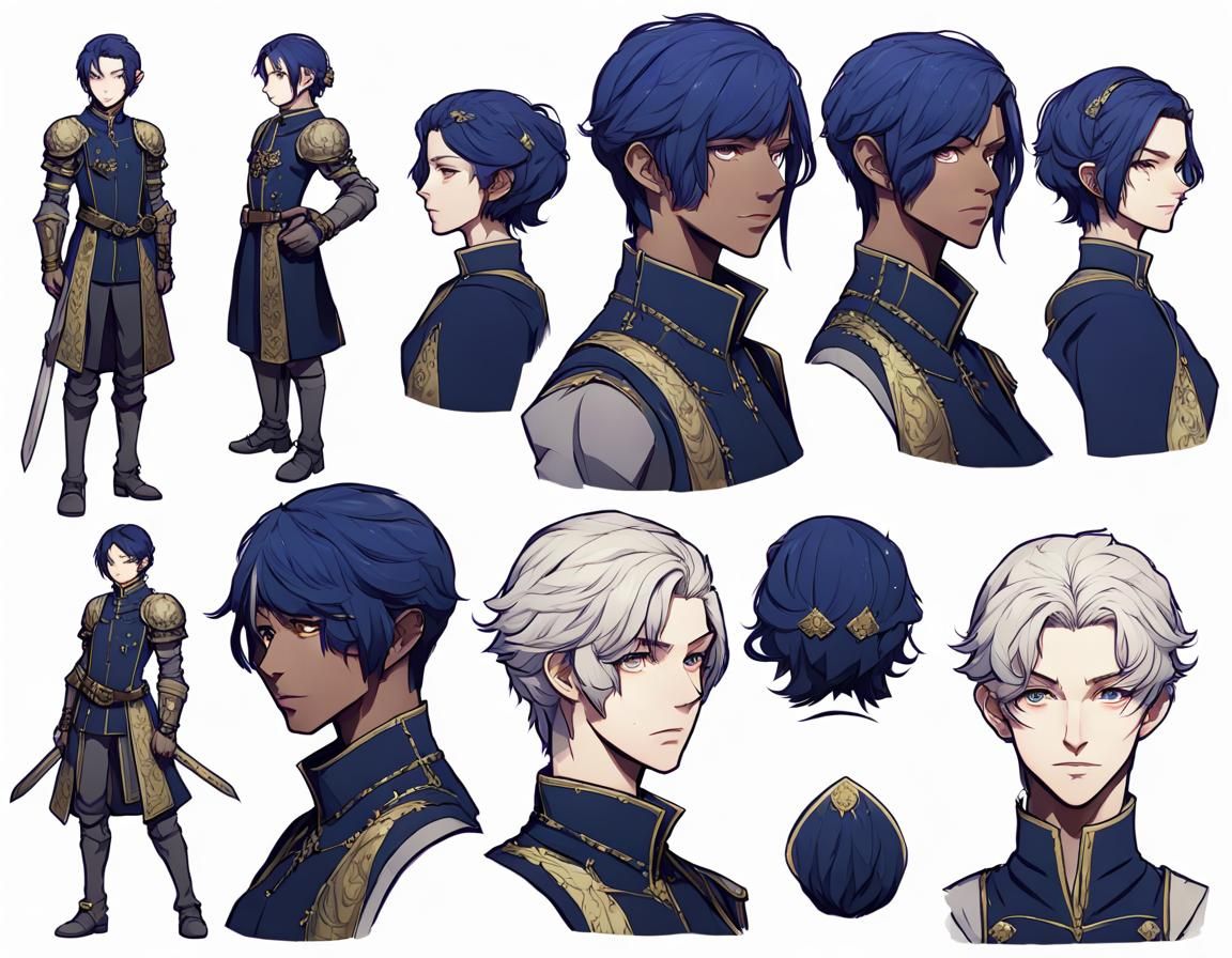 Character design sheet inspired by 'Fire Emblem: Three Houses ...