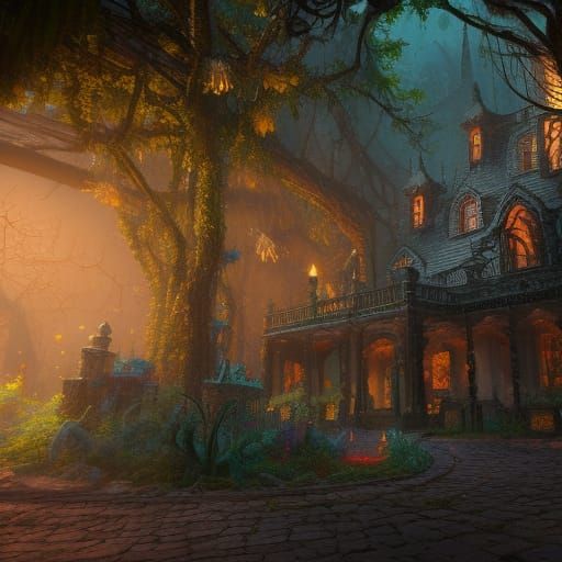 Horror gardens - AI Generated Artwork - NightCafe Creator