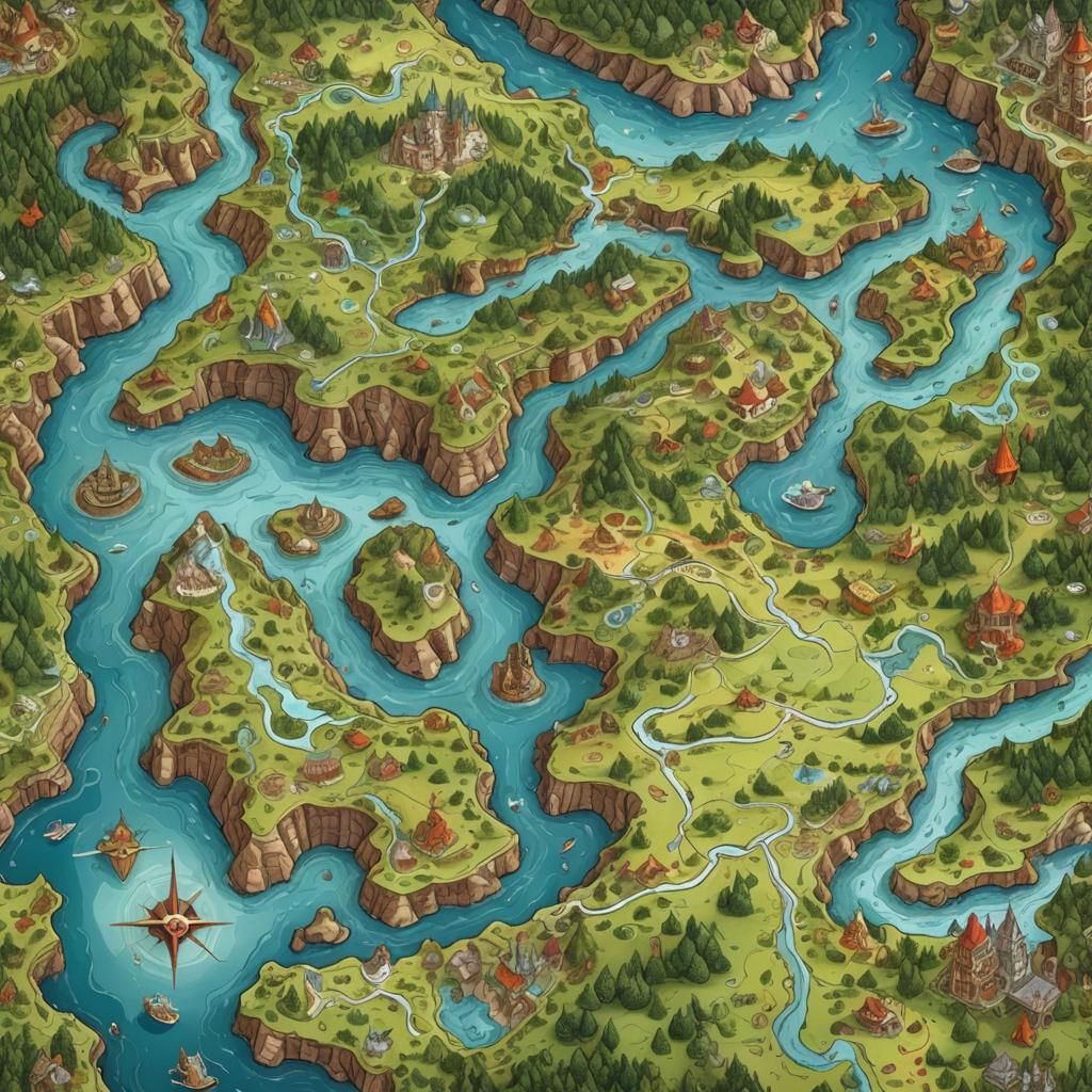 Fantasy map - AI Generated Artwork - NightCafe Creator