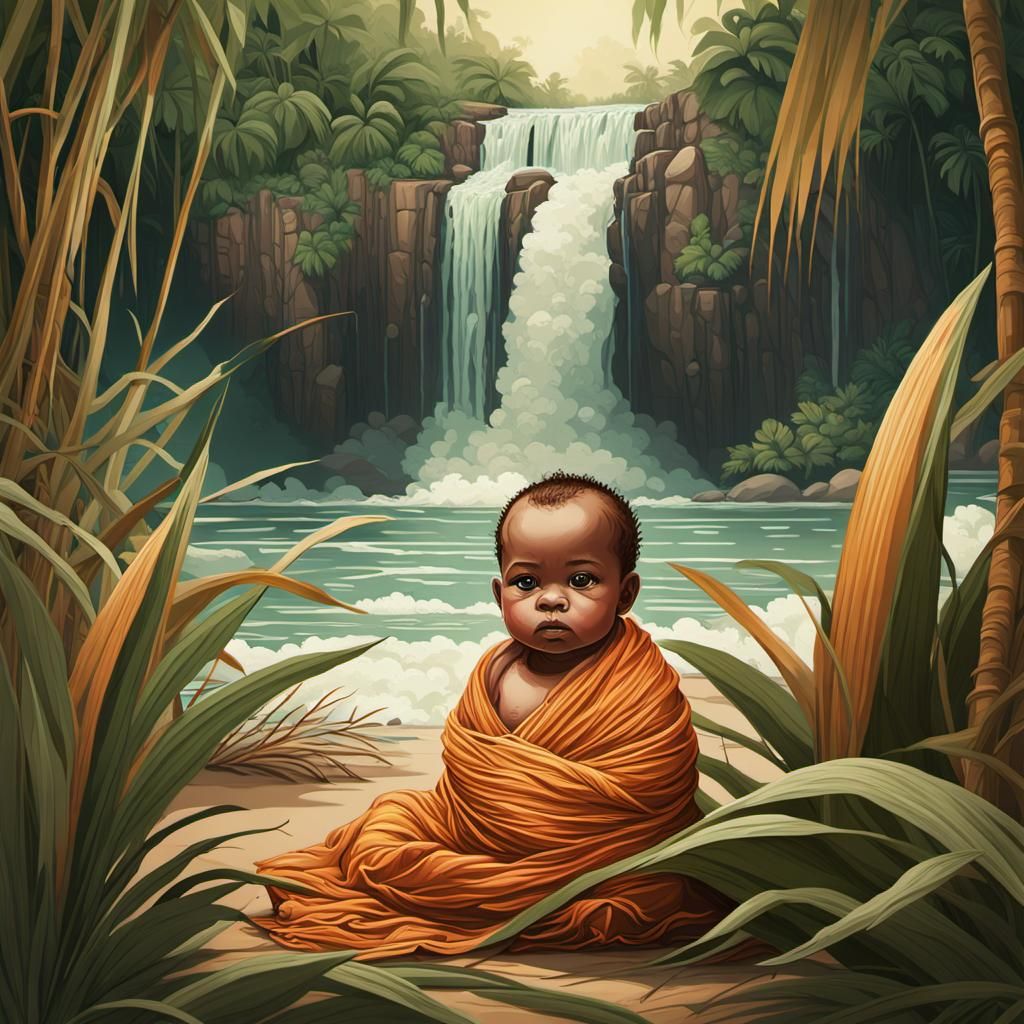 Waterfall Baby - AI Generated Artwork - NightCafe Creator