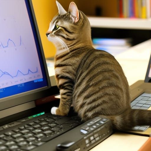 cats using computers - AI Generated Artwork - NightCafe Creator