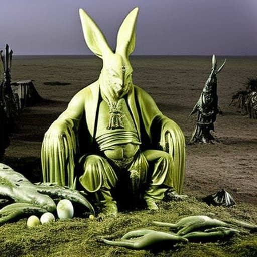 MYTH OF THE VAMPIRE BASILISK EASTER BUNNY - AI Generated Artwork ...