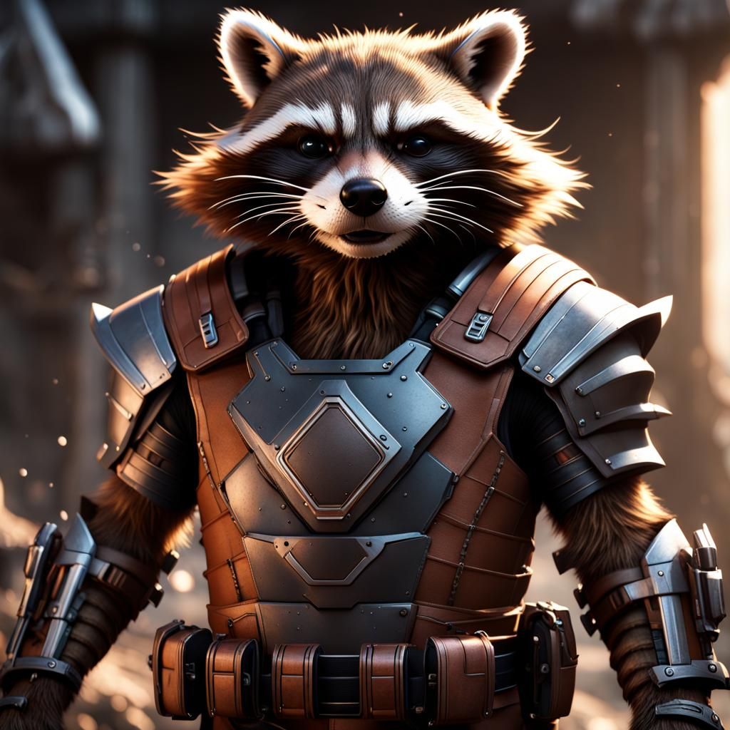 Rocket Raccoon (Armor) - AI Generated Artwork - NightCafe Creator
