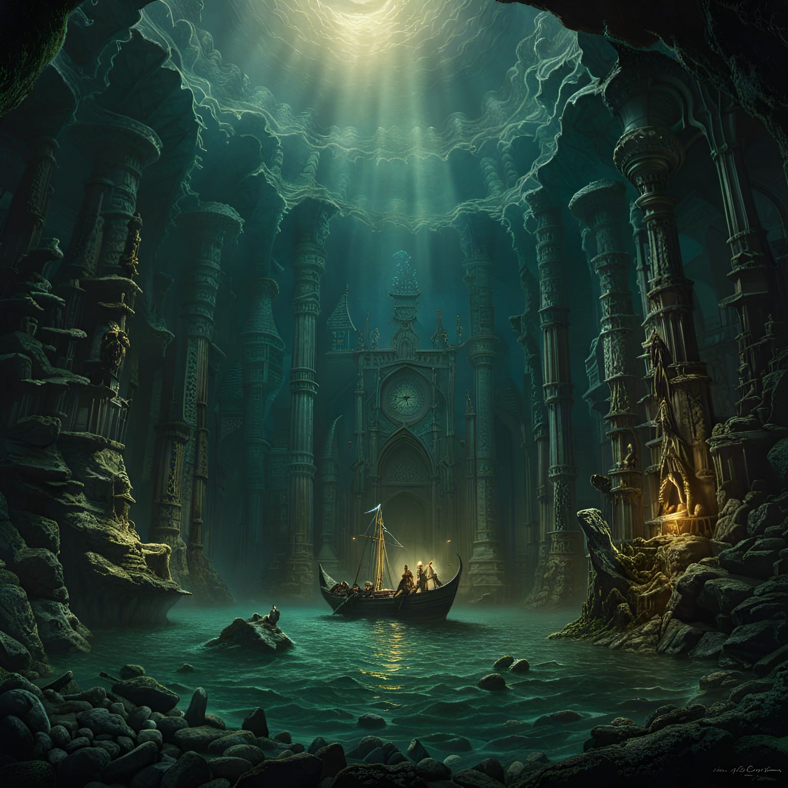 Forgotten Underwater Realms of the occult in the deep submerged depths ...