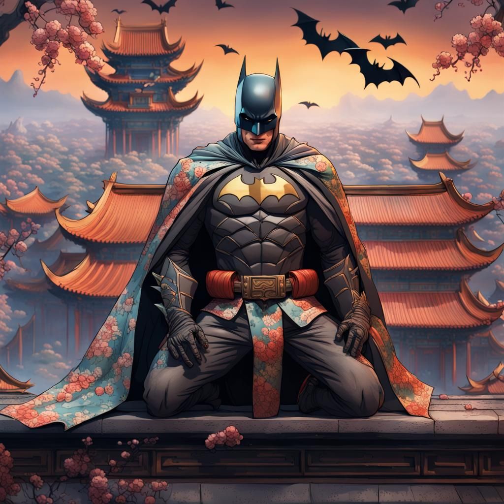 Chinese-style batman(defeated) - AI Generated Artwork - NightCafe Creator