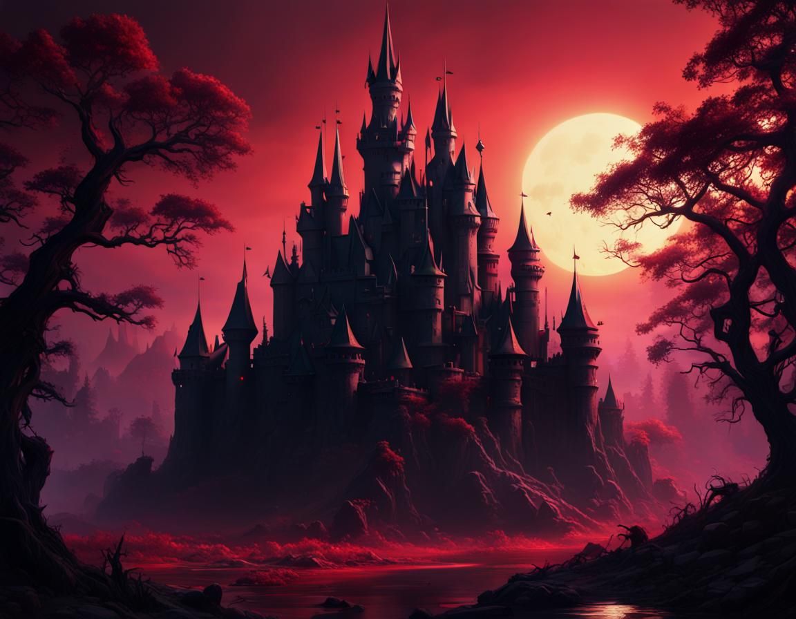Dark Fantasy Castle. - AI Generated Artwork - NightCafe Creator