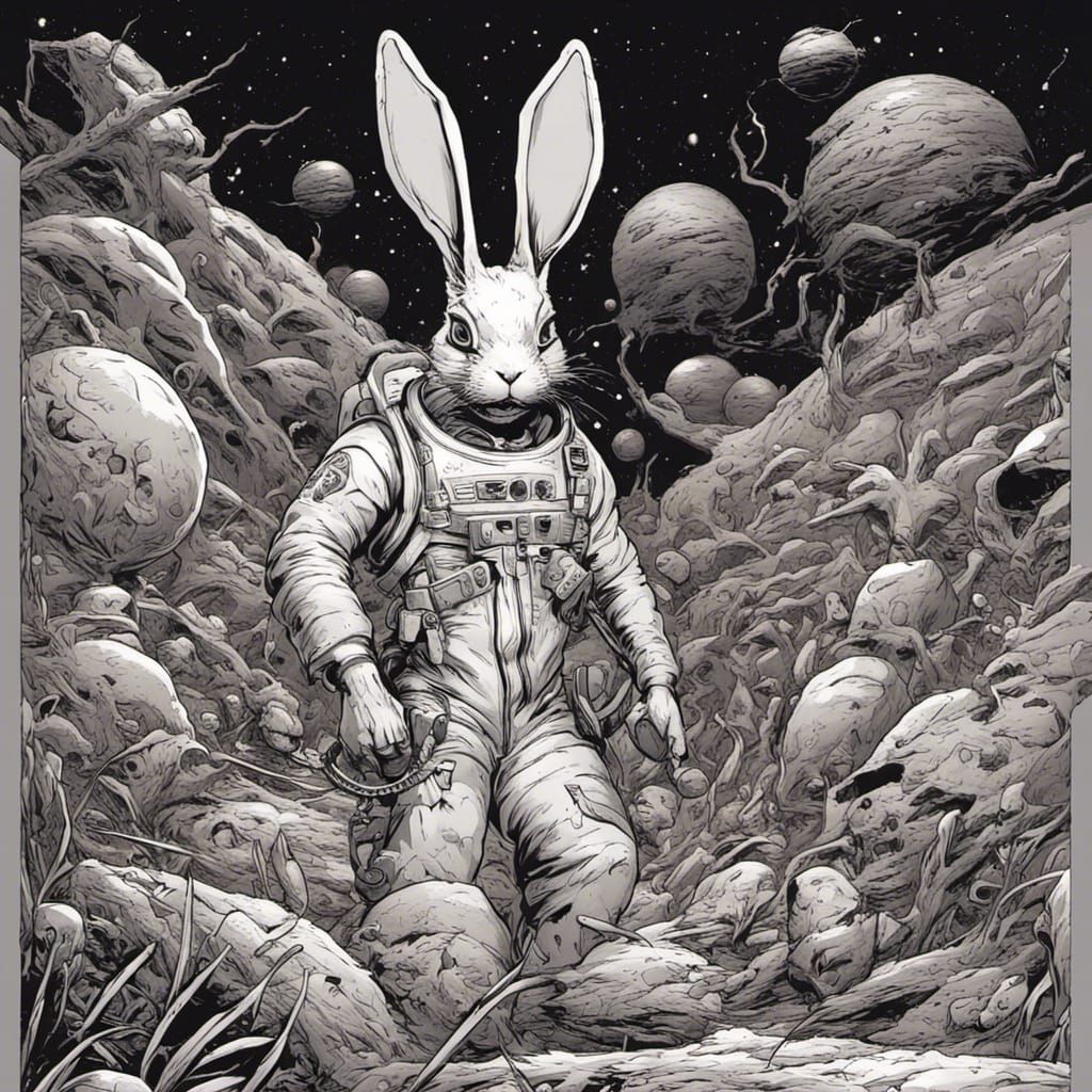 killer alien rabbits from Outerspace - AI Generated Artwork - NightCafe ...