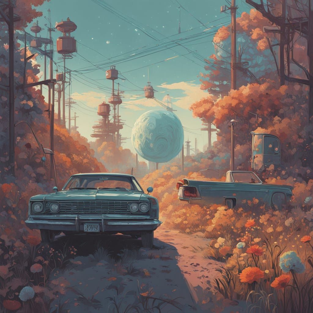 prompt: "sharp focus, Gorgeous arrangement of locks, flowers, stray ...