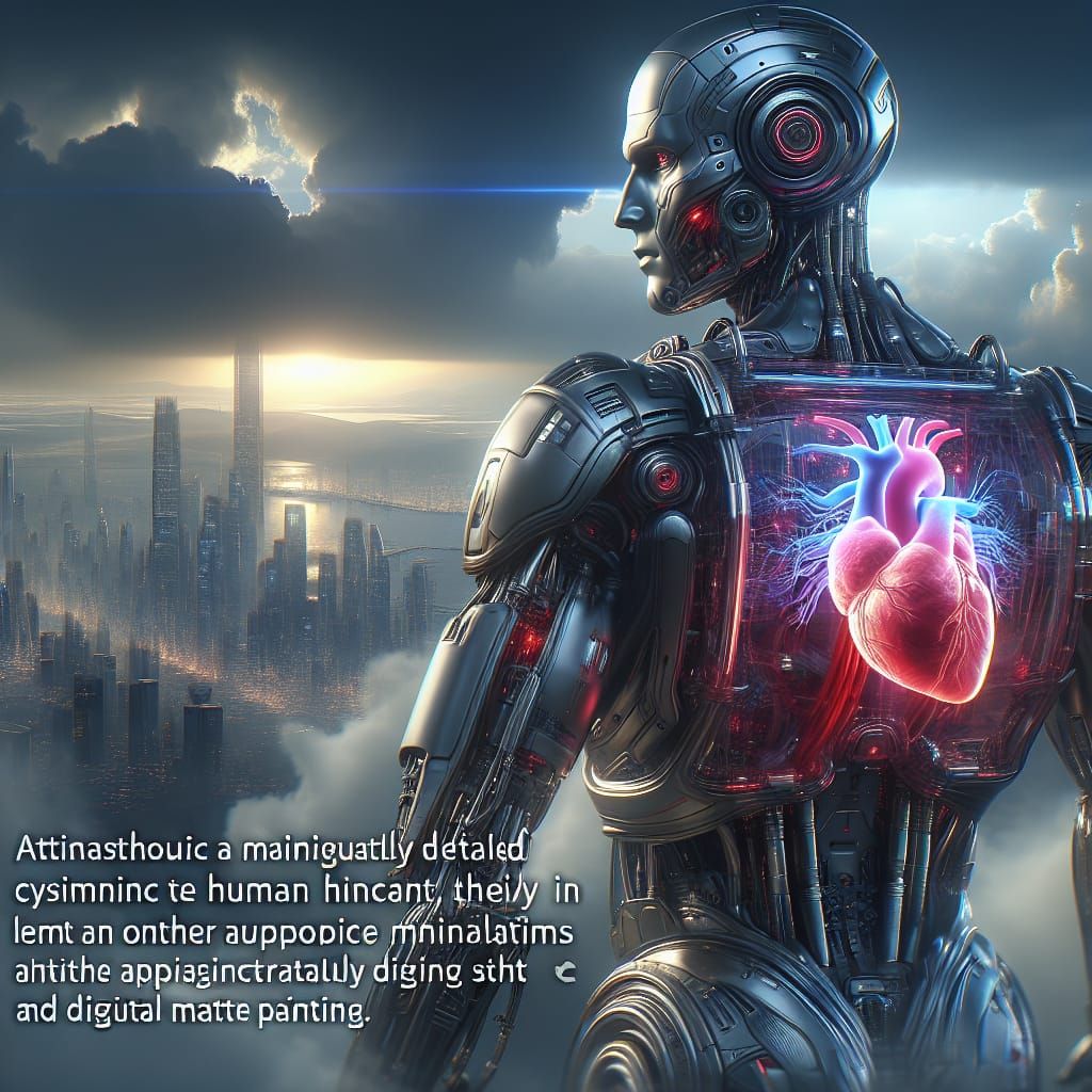 Human Heart powered Cyborg - AI Generated Artwork - NightCafe Creator