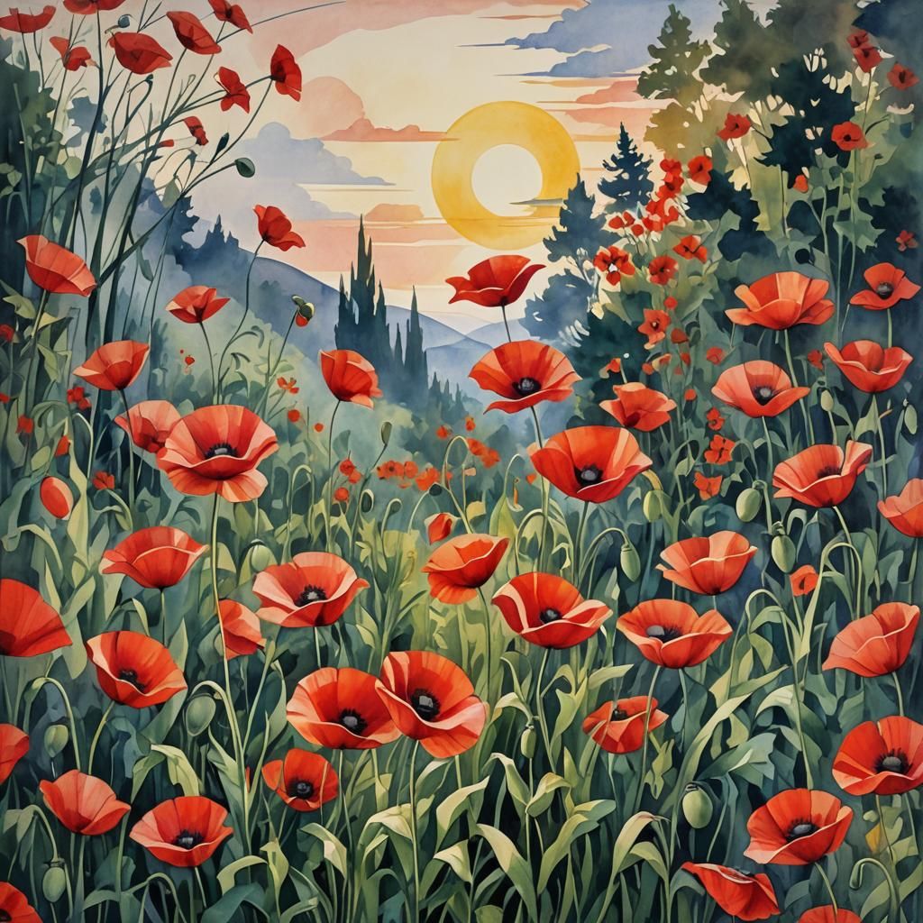 The Poppy Blooms - AI Generated Artwork - NightCafe Creator