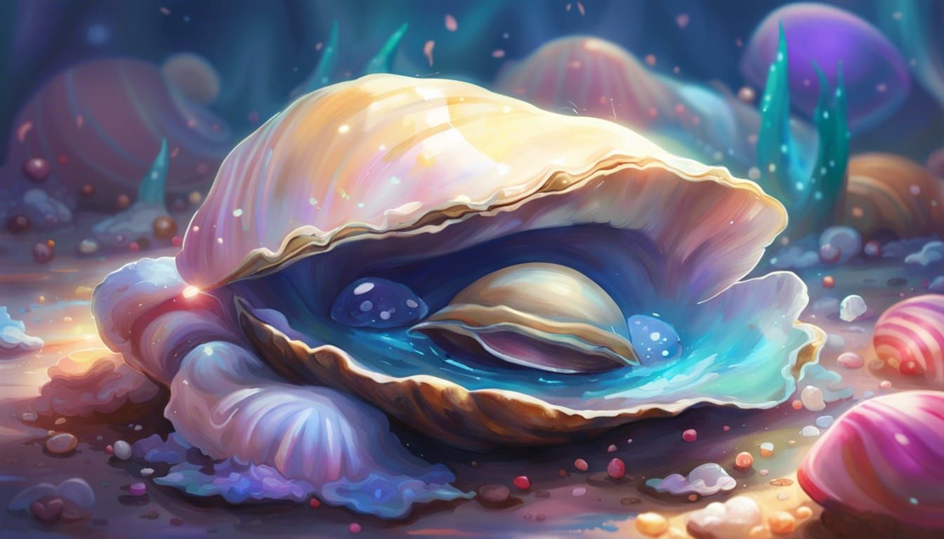 Clam with an Oyster Inside - AI Generated Artwork - NightCafe Creator