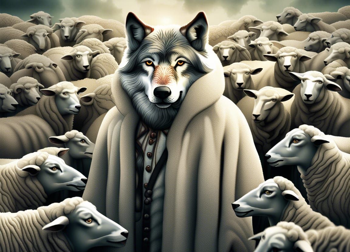 A wolf dressed in sheep's clothing : r/nightcafe